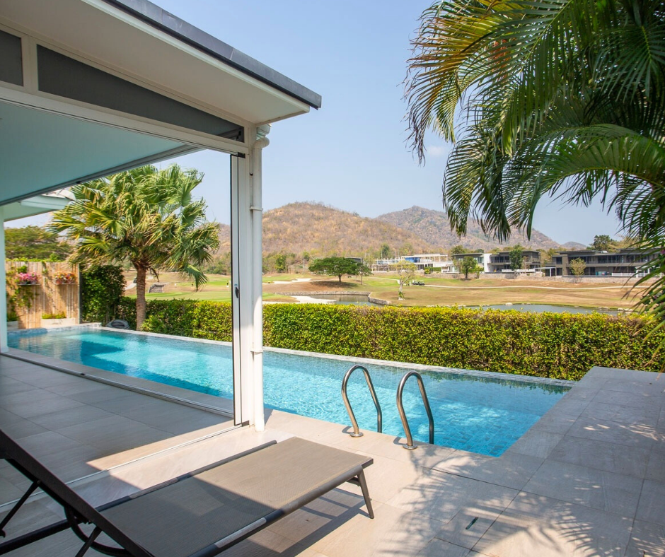 3-bedroom pool villa with views of the West Black Mountain golf course and mountains. | Your ...